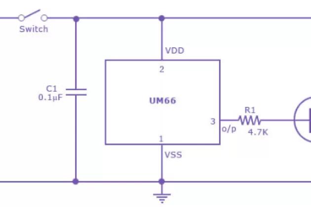 Mạch tạo giai điệu sử dụng IC UM66